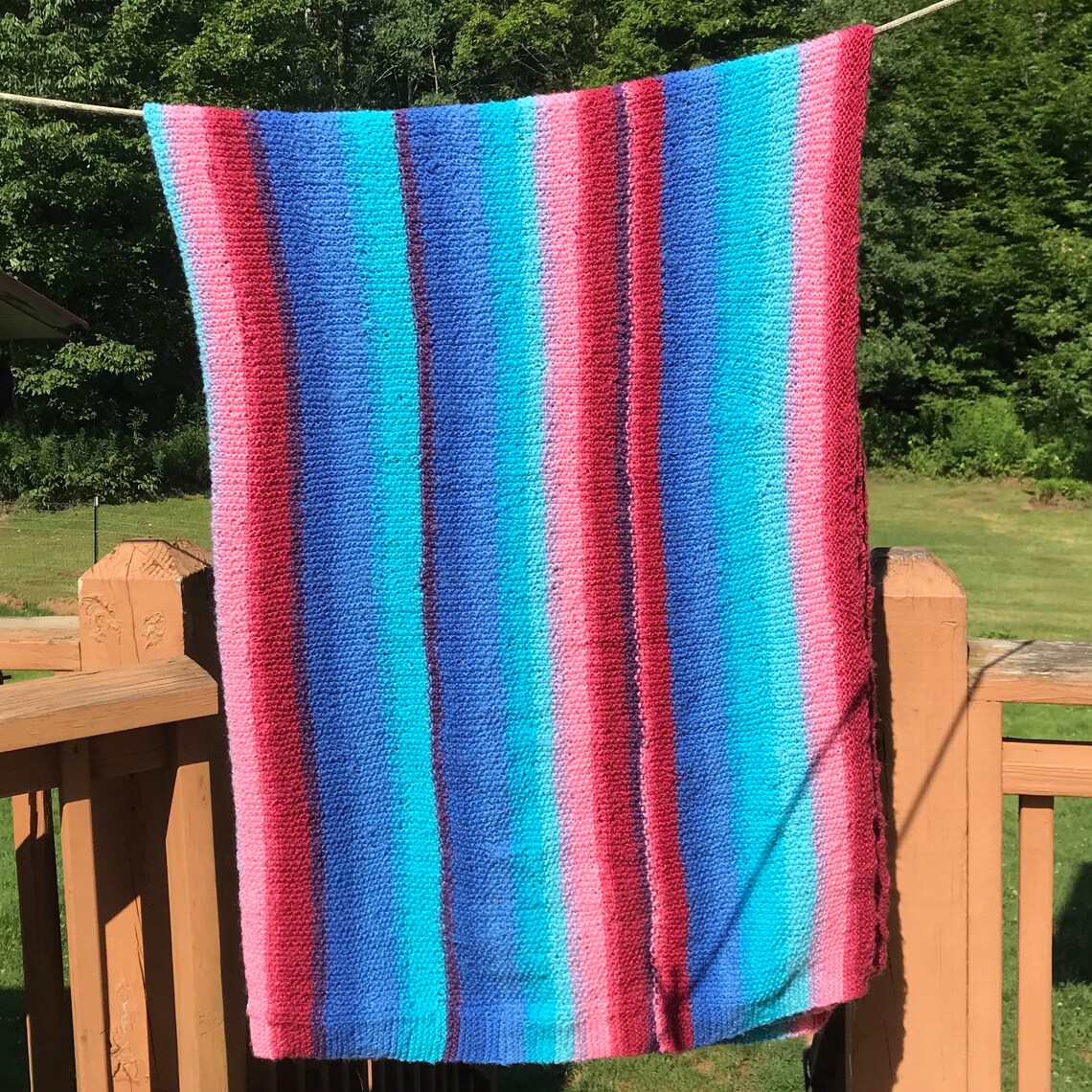 Soft Rainbow Blanket - Etsy