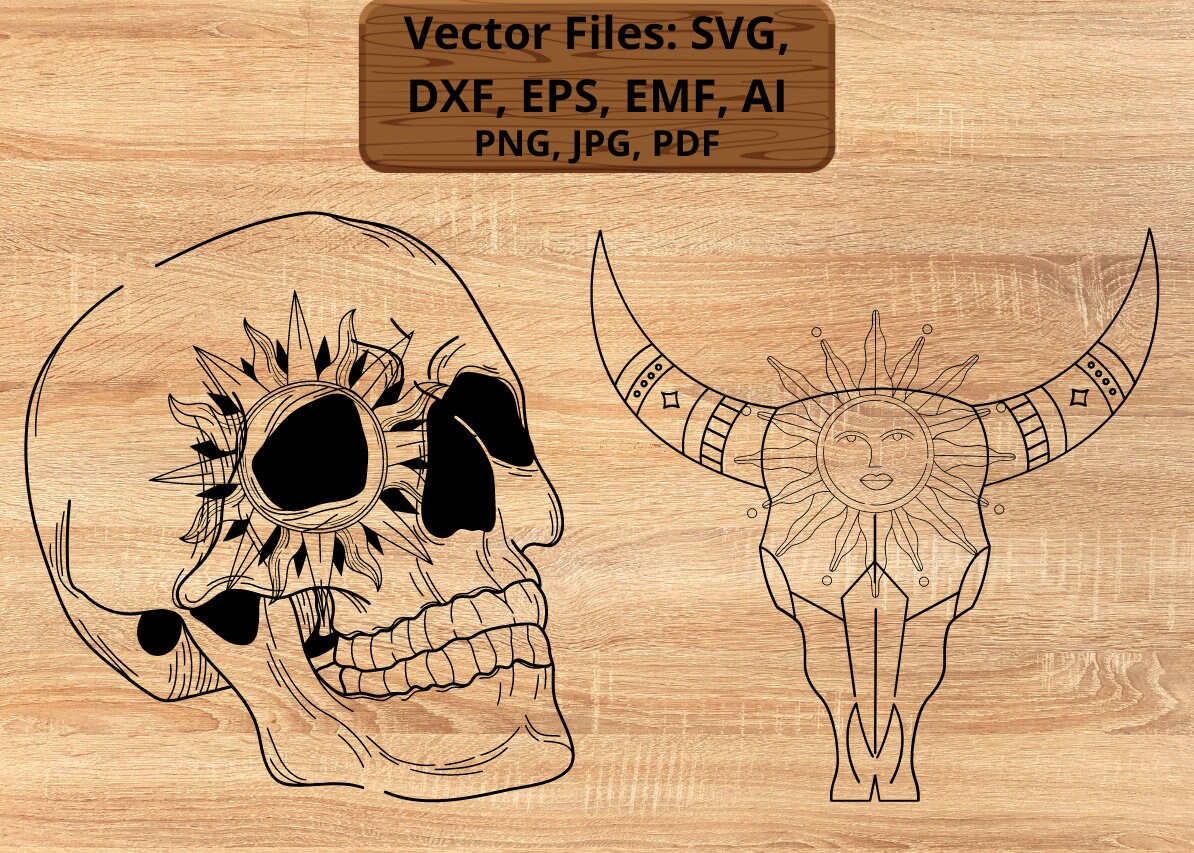 SVG mystique, Png magique, Jpeg, svg crâne mystique, Dxf main magique ...