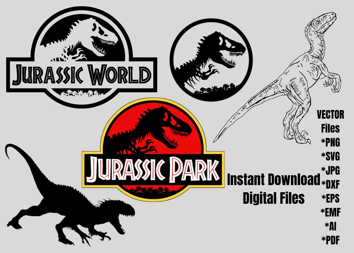 Jurassic Park Svg Bundle, Dinosaur Svg Bundle, Jurassic Park Clipart ...