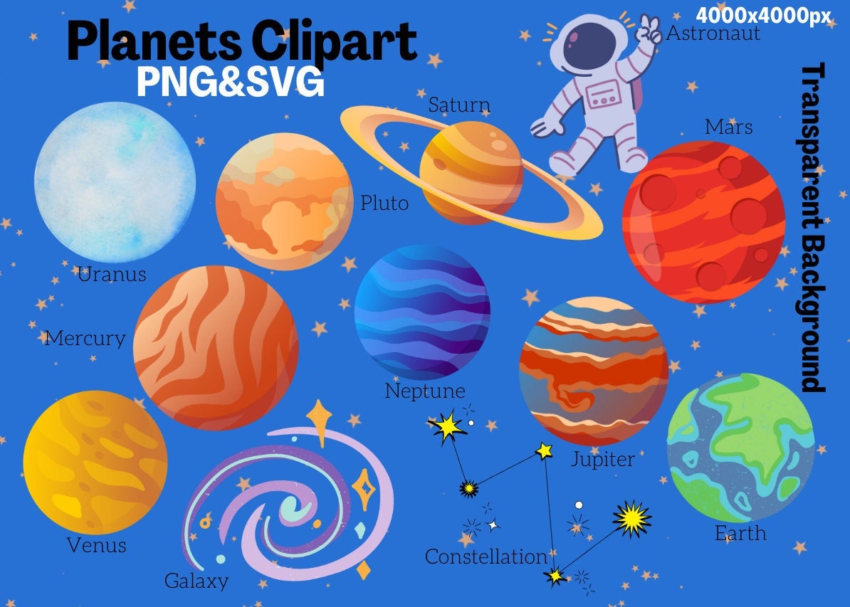 Solar System Clip Art Straight
