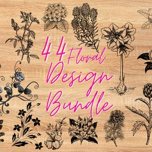 Floral Printable Stickers | Svg Floral Design, Png Floral Design ...