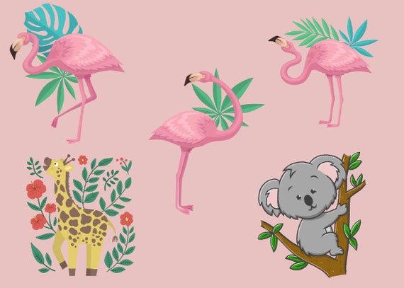 25 Cute Animals Digital Stickers PNG Cropped PRINTABLE - Etsy