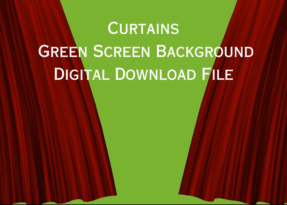Curtains Green Screen | Green Screen Background | Digital Download - Etsy