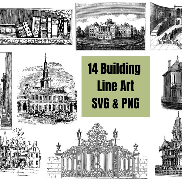 Castle Line Drawing - Etsy