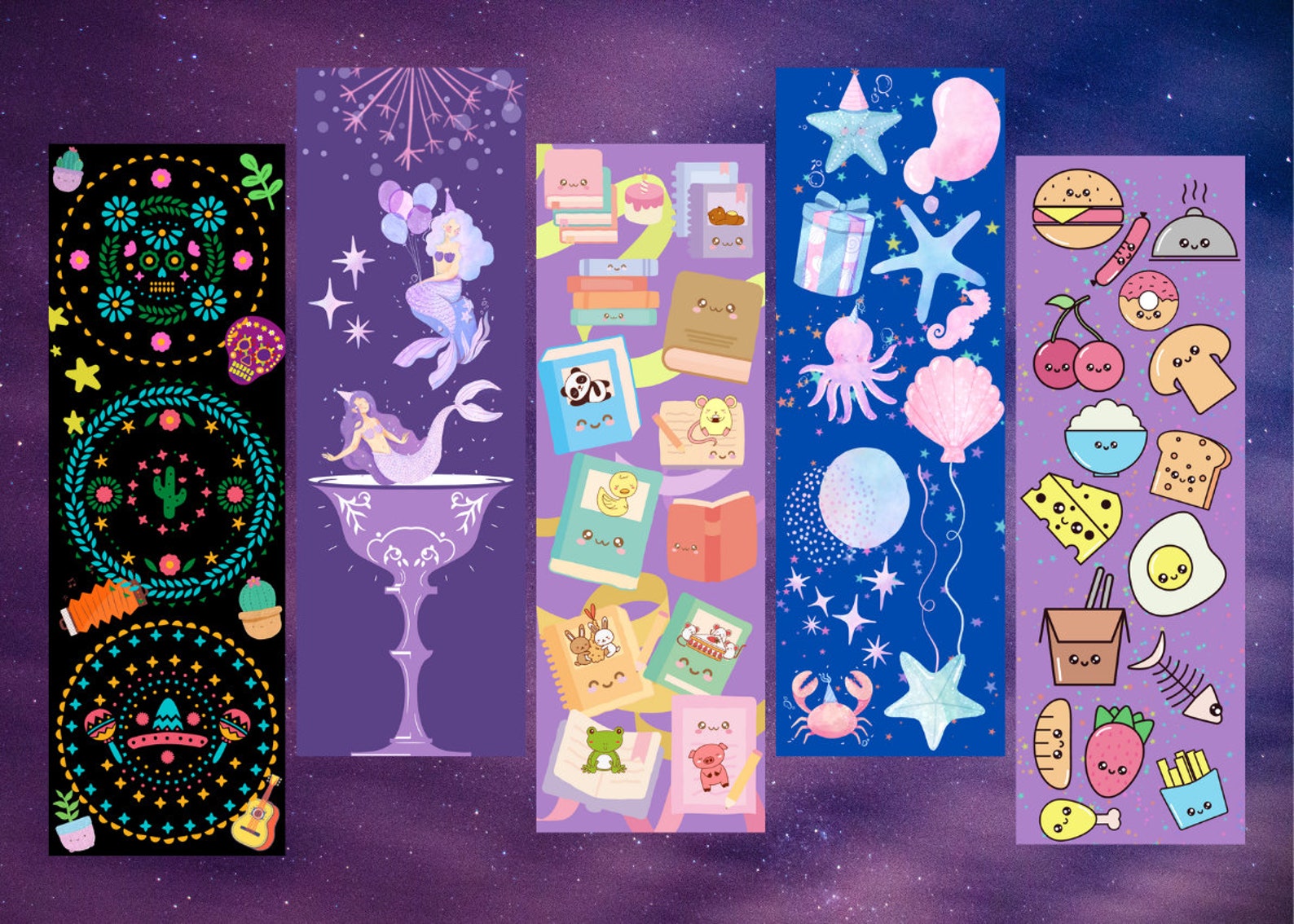 Printable Bookmarks Template, Printable Bookmarks Set, Digital ...