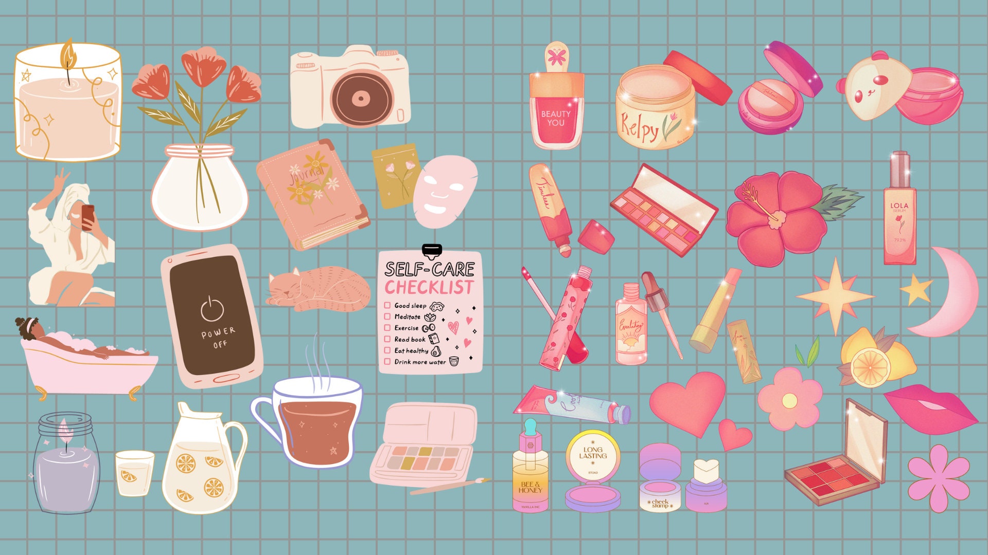 Spa Beauty Goodnotes Stickers | Beauty Stickers, Functional Planner ...