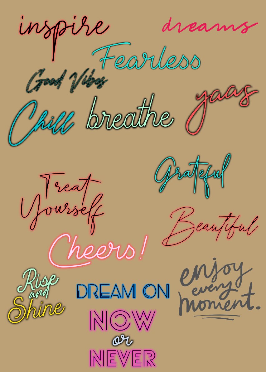 Motivational Png Bundle, Positive Quote, Saying Png, Inspirational ...