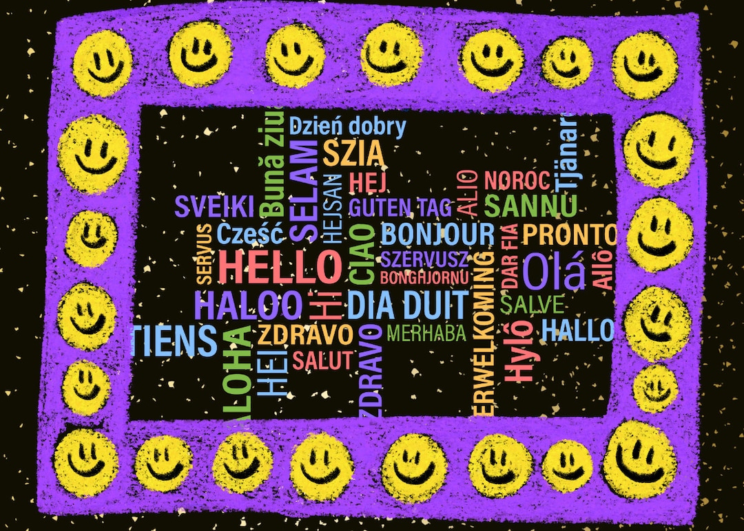 Hello in Many Languages SVG, Hello Print, Bonjour, Cricut, Silhouette ...