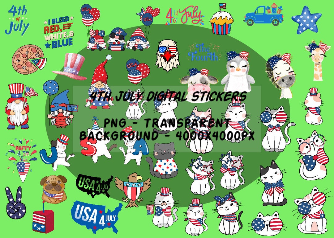 4th of July Png Bundle, Patriotic Png, America Png, USA Png Fourth of ...