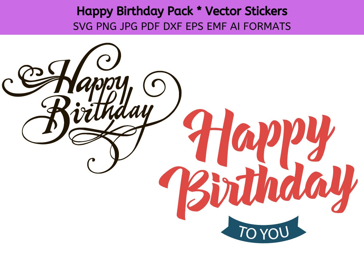Birthday Sticker, Happy Birthday Sticker, Boys / Girls Birthday ...