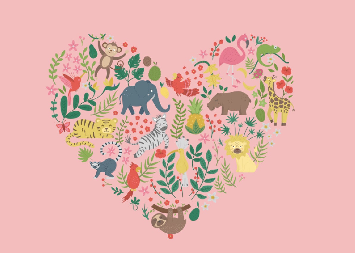 25 Cute Animals Digital Stickers | PNG Cropped PRINTABLE STICKERS ...