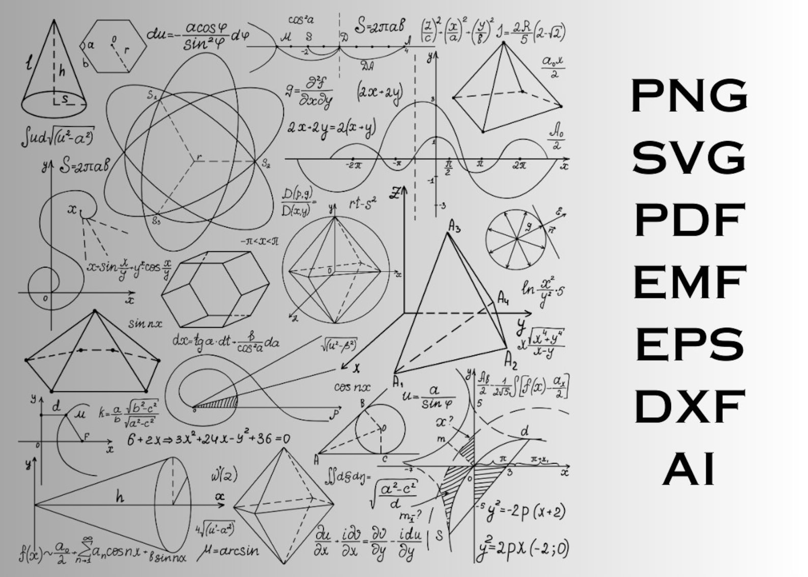 Math Digital Paper, Seamless Pattern, Math Teacher Svg, Arithmeticians ...