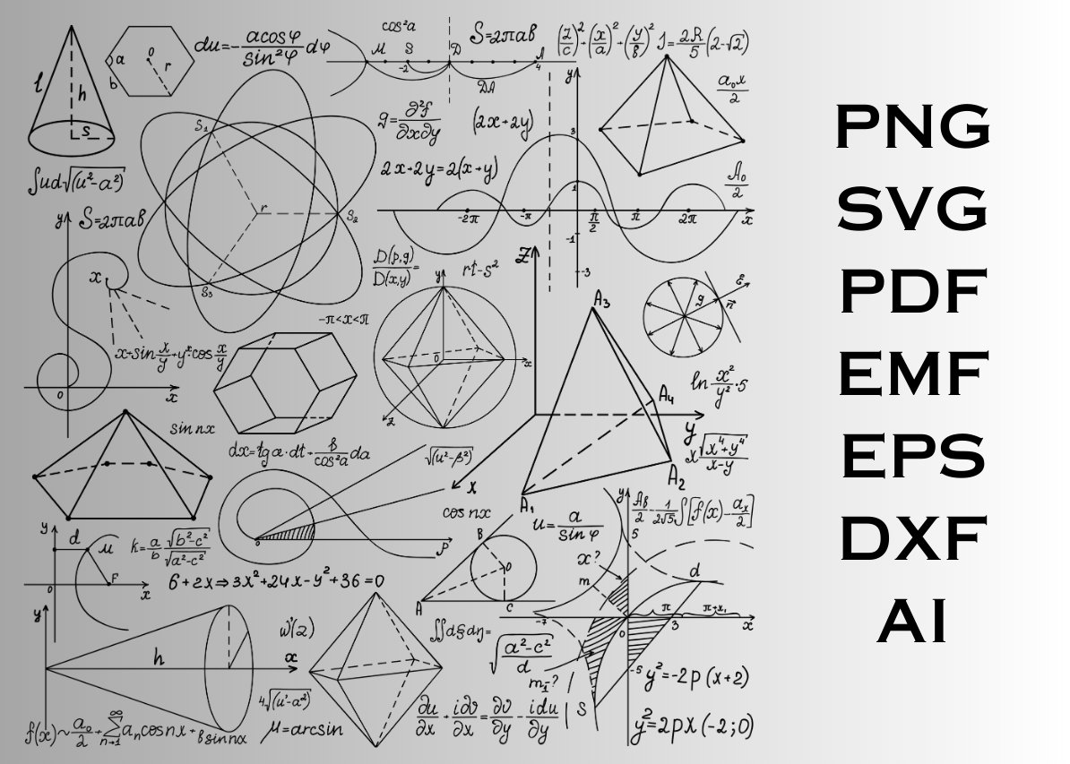 Math Digital Paper, Seamless Pattern, Math Teacher Svg, Arithmeticians ...