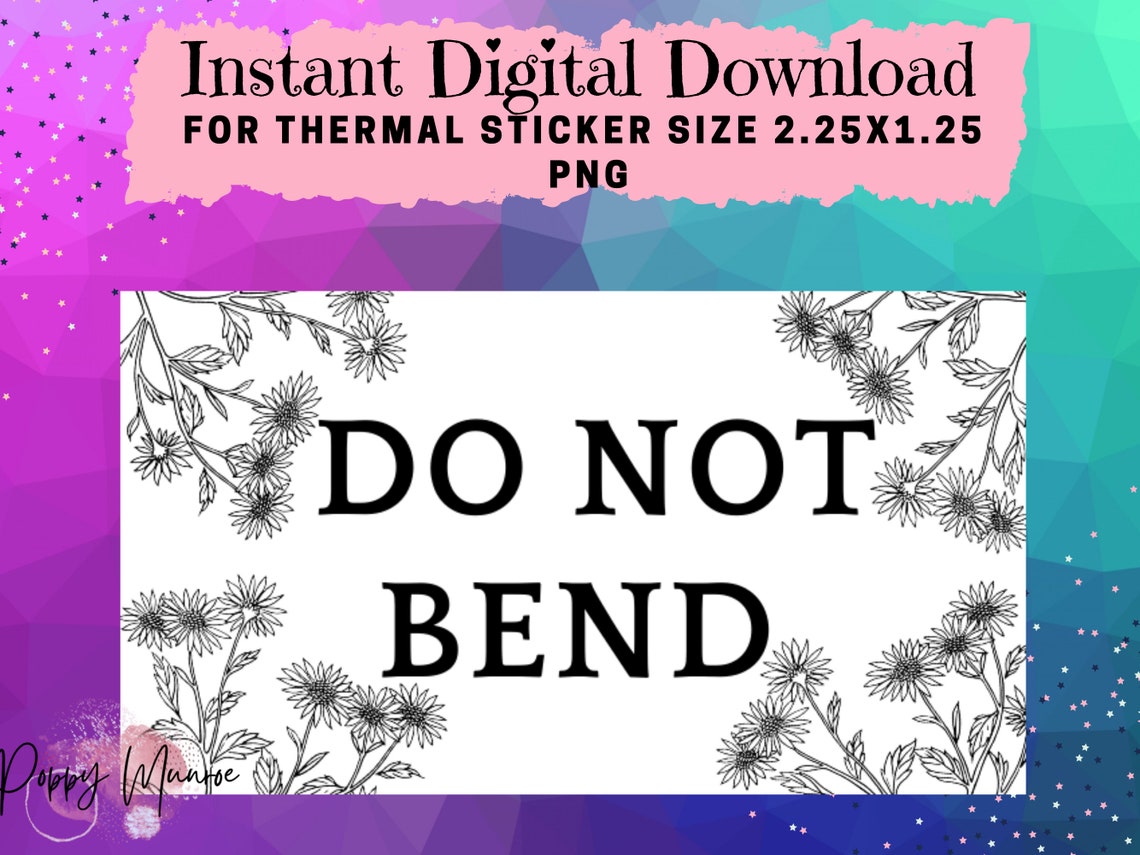 Do Not Bend PNG Download | Packaging Stickers Small Business | Stickers ...