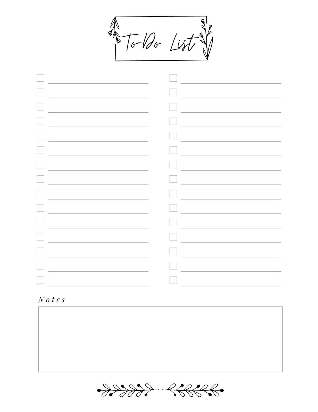 Simple TO DO LIST Printable Daily Planner Etsy
