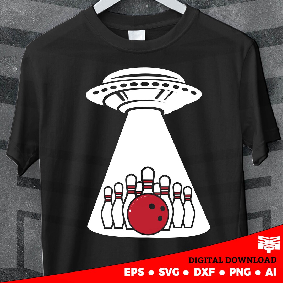 Bowling Svg Cut Files, Bowling UFO Alien Spaceship Svg, Svg Files for ...