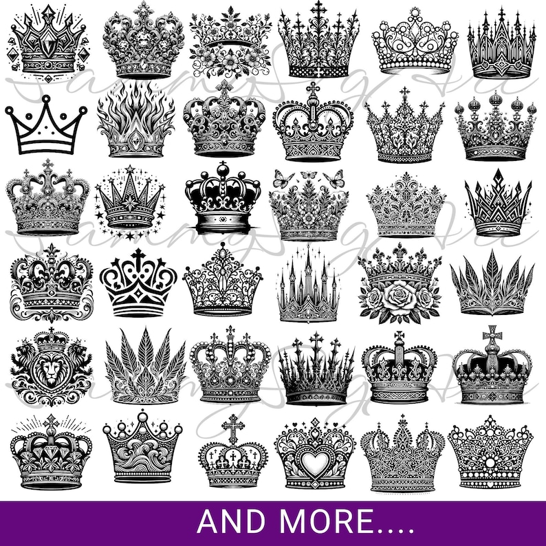Royal Crown SVG Bundle | King & Queen Crown Clipart for Cricut ...
