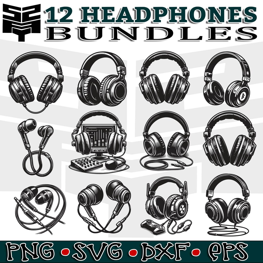 Stylish Headphone SVG Cut File - Headphones Bundle Svg Cut Files ...