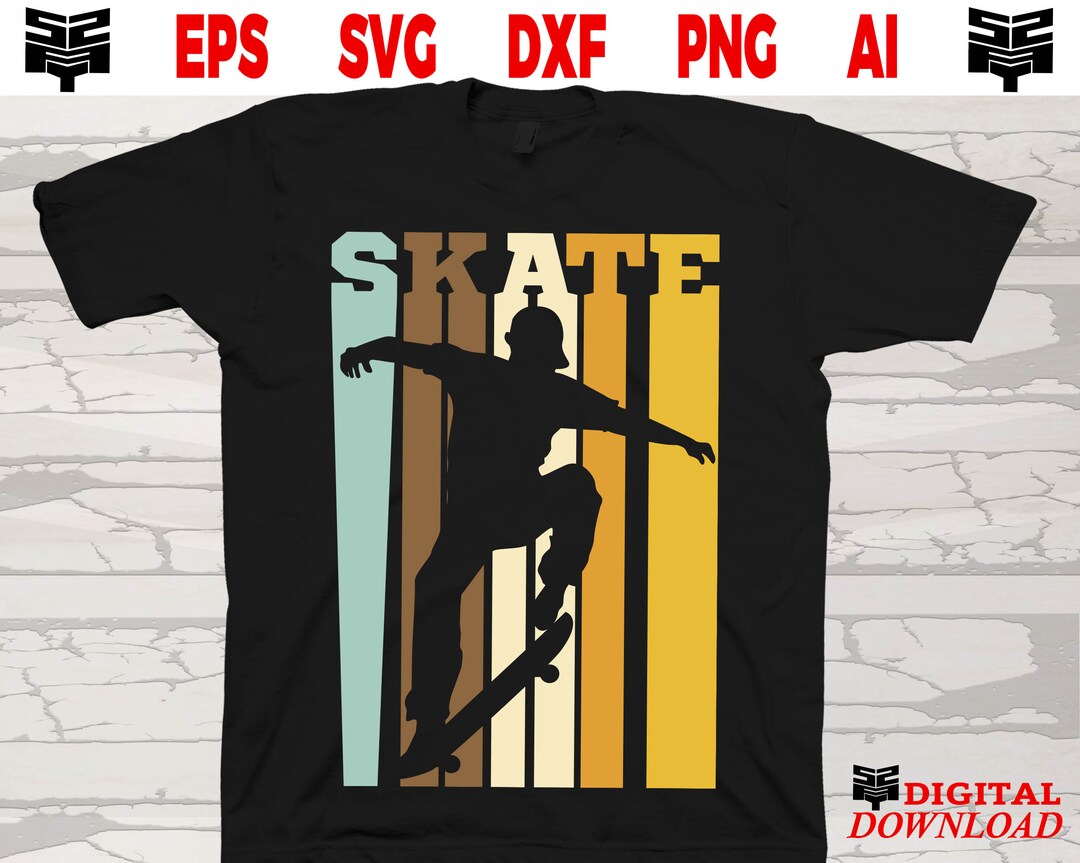 Skateboarding Svg File Skater Retro Vintage Svg Files for Cricut ...