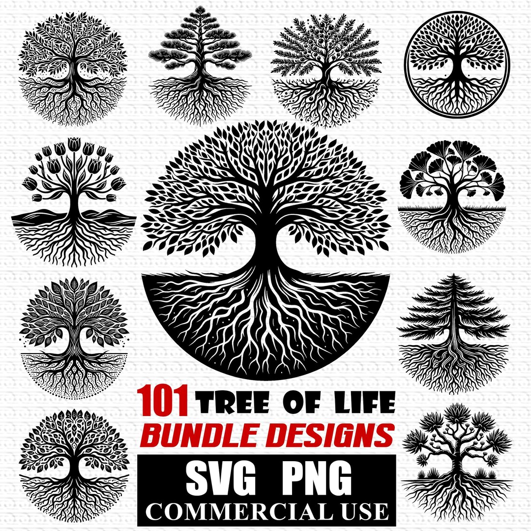 101 Tree of Life SVG Bundle / Tree of Life Cut Files for Cricut ...