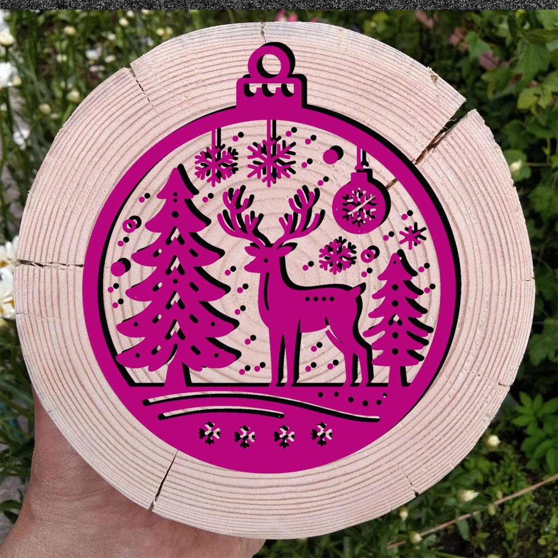 Christmas Ornament Laser Cut and Engraving SVG Bundle | Holiday ...