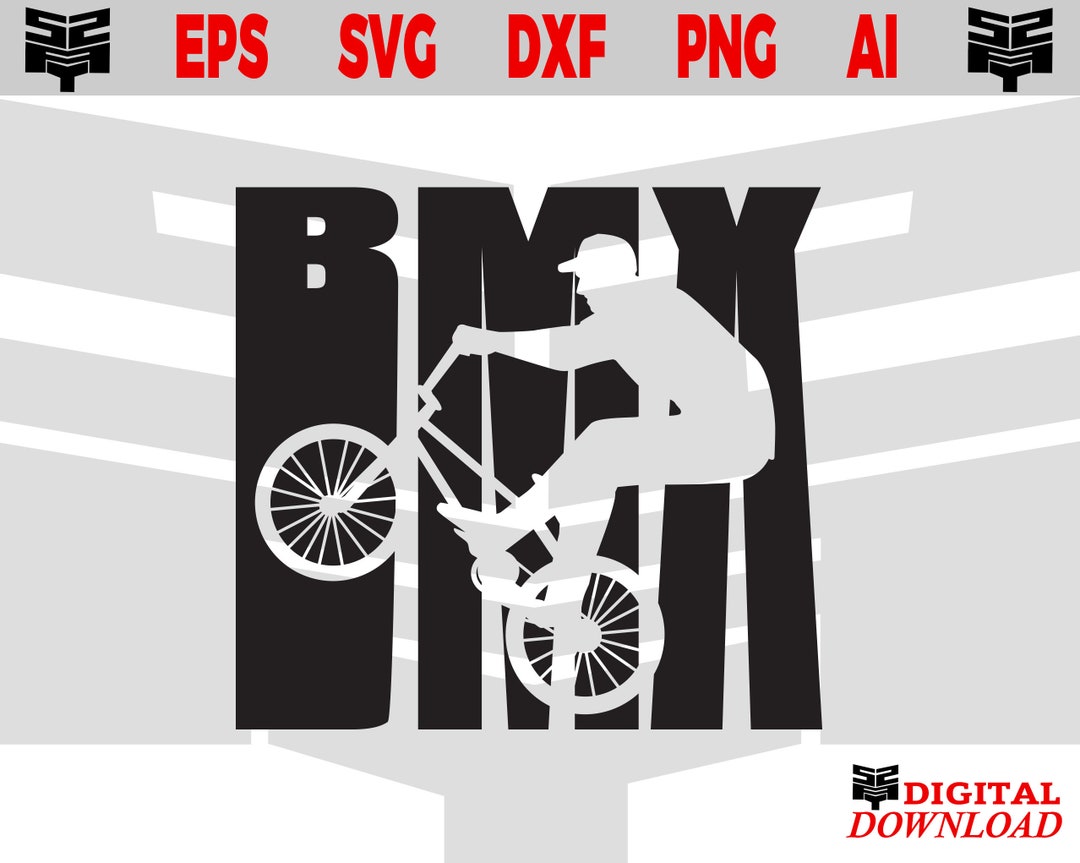 BMX Svg Cut Files BMX Biker Art Svg Files for Cricut, Biker Svg ...
