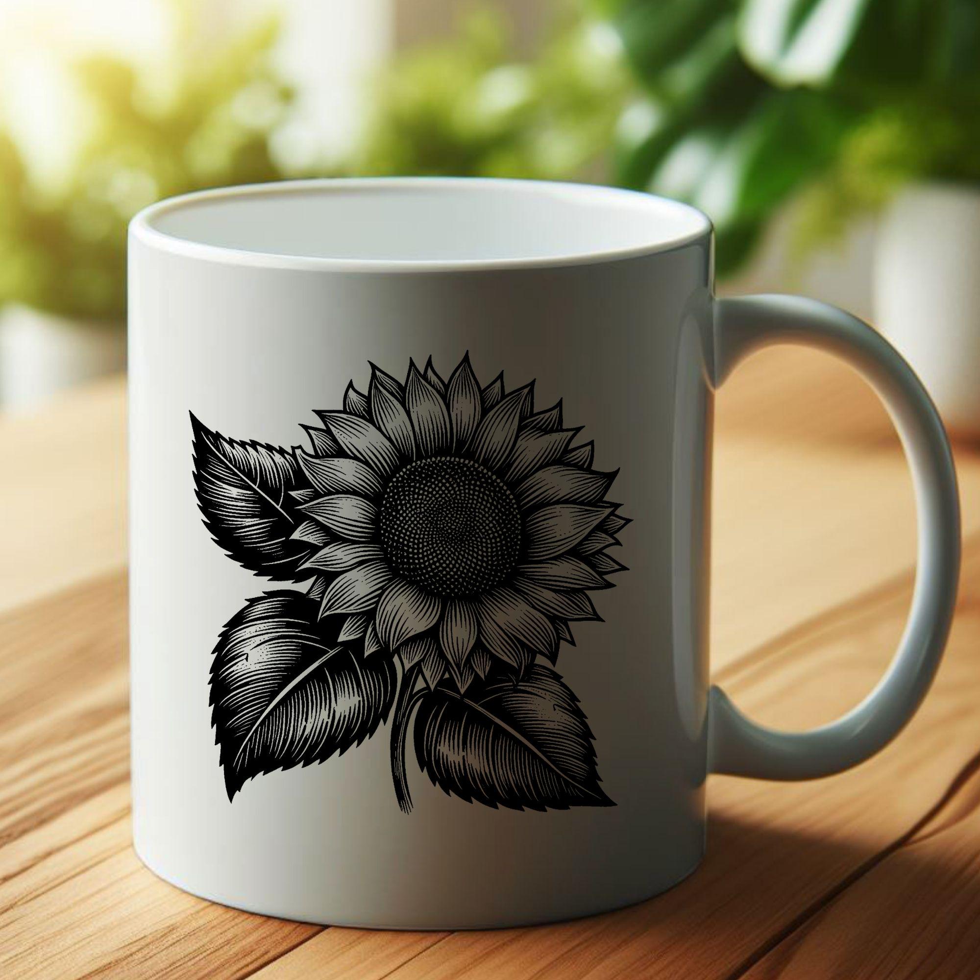 Sunflower Laser Engraving SVG Bundle | Rustic Sunflower Engrave Designs ...