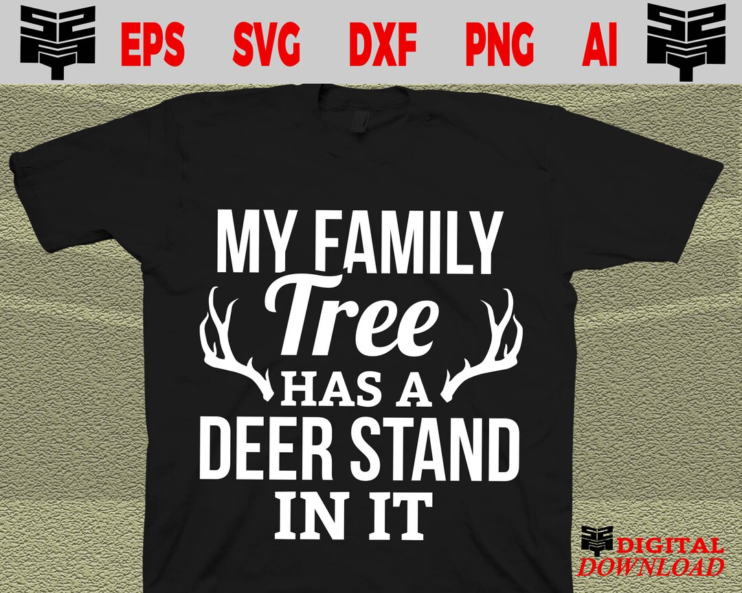 Deer Hunting Family Tree Svg Hunting Svg - Etsy