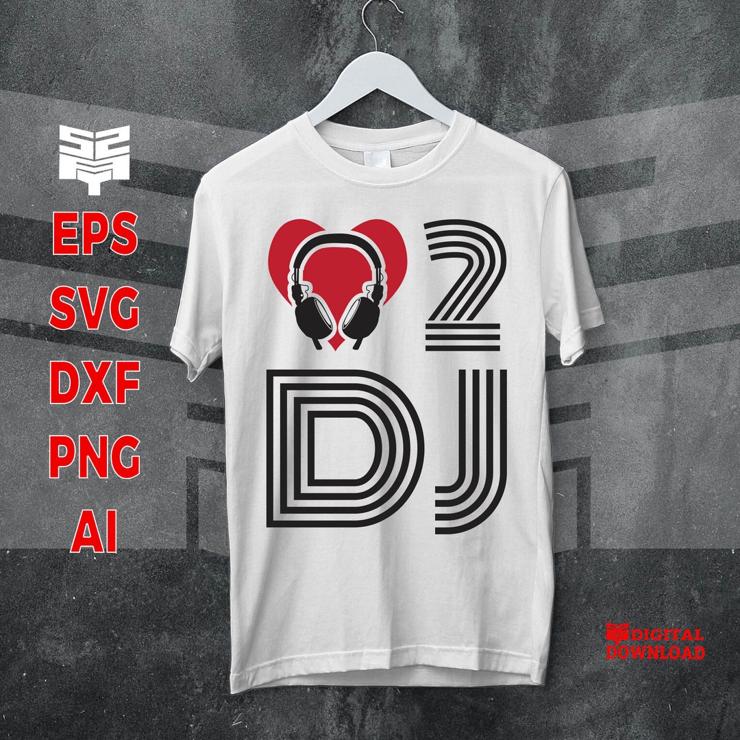 Dj Svg Files - Cool Headphone Love to DJ Digital Art Svg Cut File ...