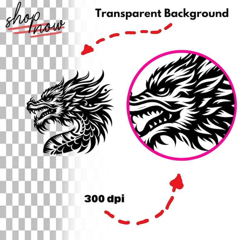 Dragon Laser Engrave Bundle | Png, Svg, Dxf Pdf, Instant Digital ...