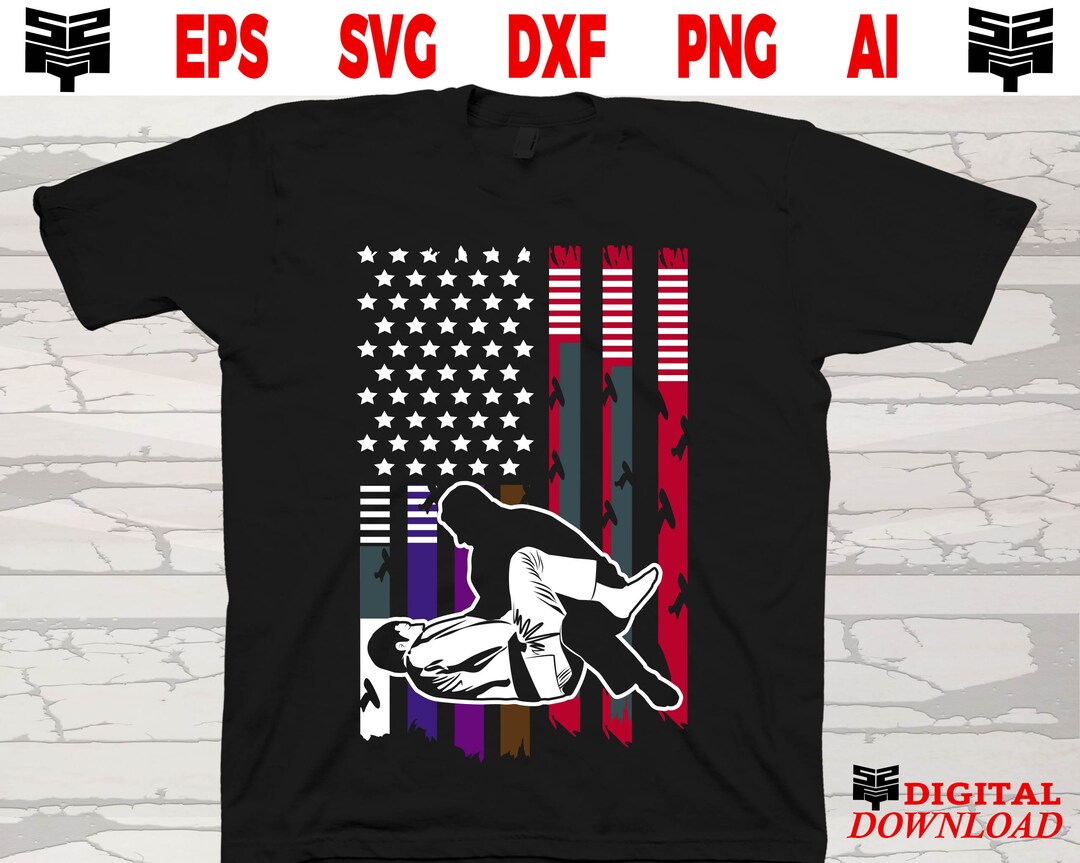 Jiu Jitsu Svg Files Cool Stars and Stripes Rank Brazilian Jiu Jitsu ...