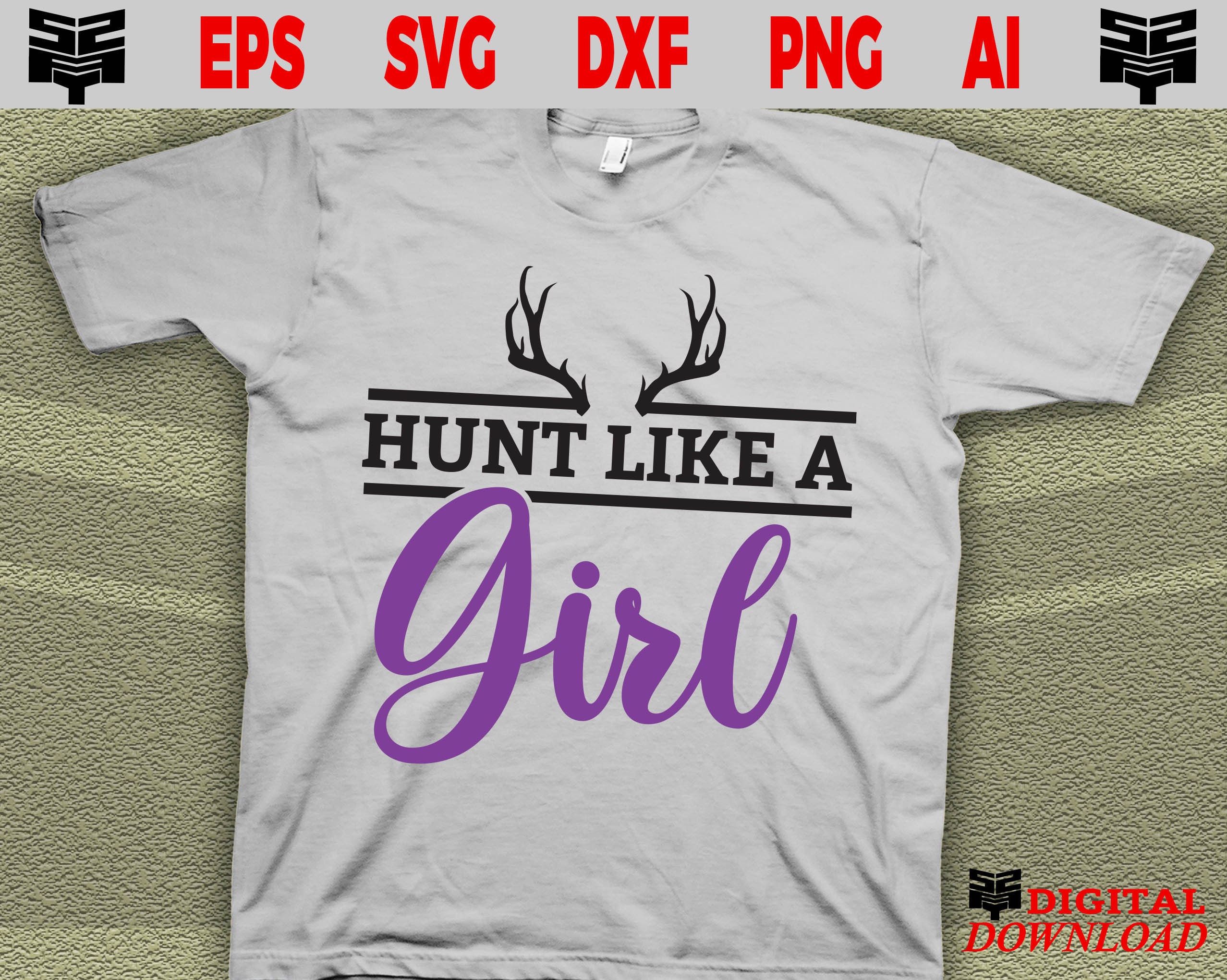 Deer Hunting Svg Hunting Svg Hunt Like a Girl Deer Hunter | Etsy