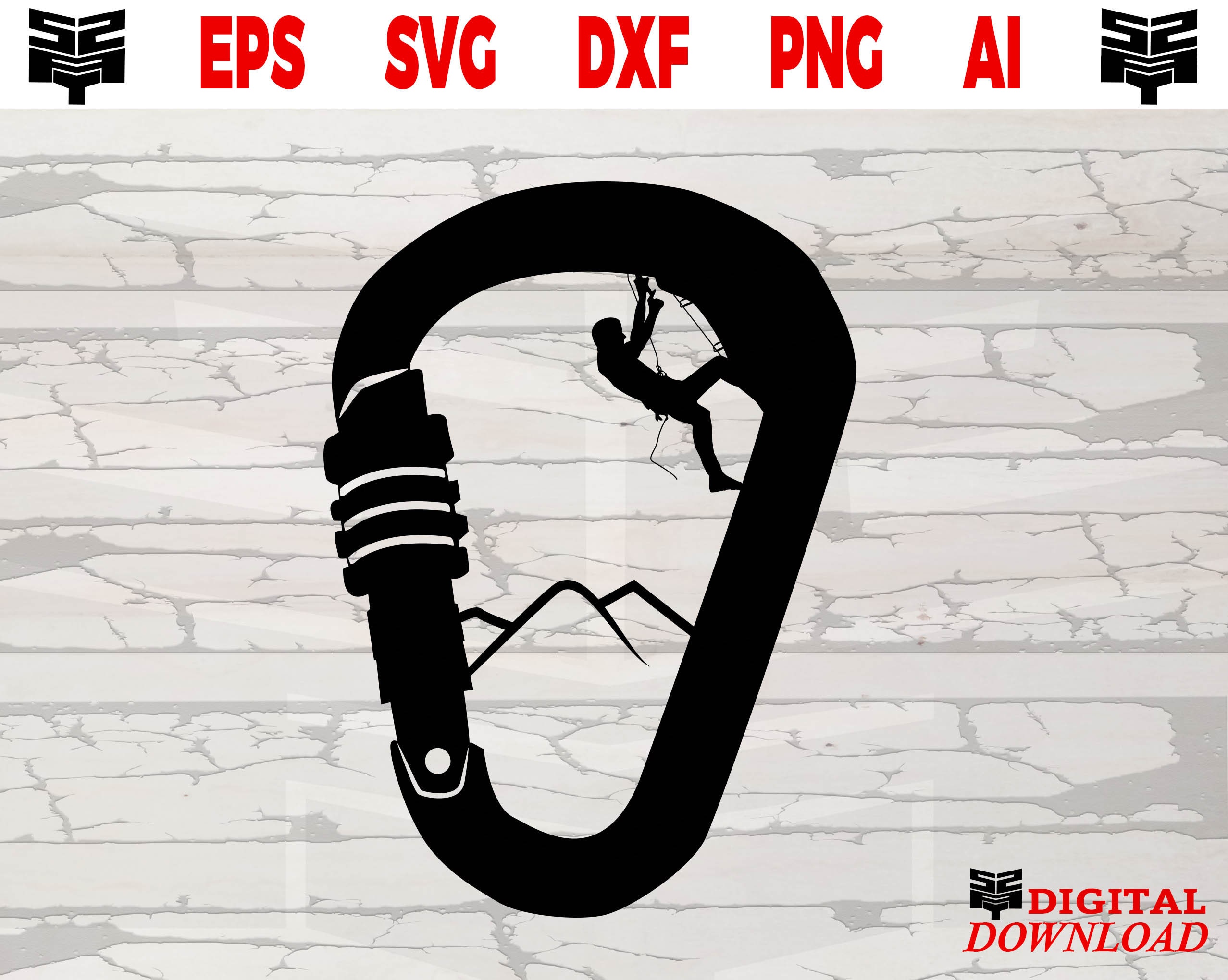 Rock Climbing Svg Cool Mountain and Rock Climbing Gear Svg | Etsy