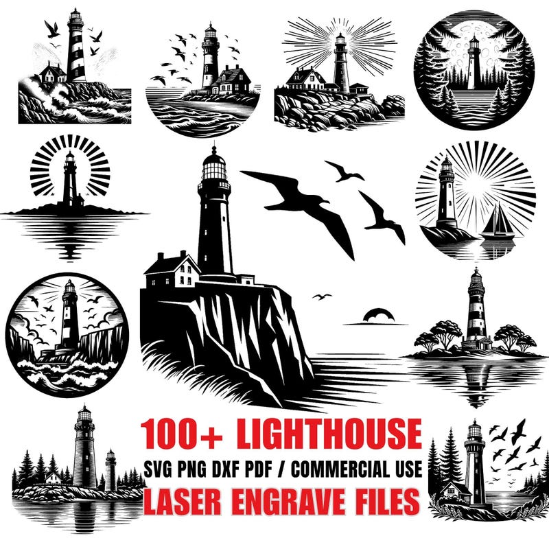 Lighthouse Svg - Etsy