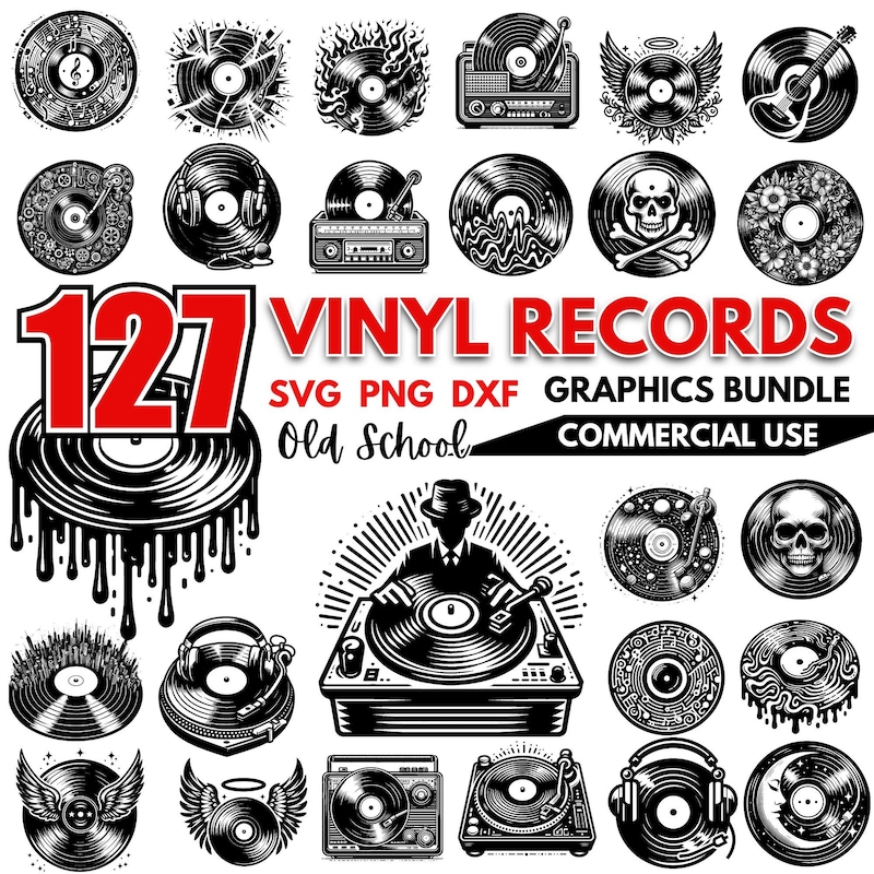 Vinyl Record Clipart - Etsy