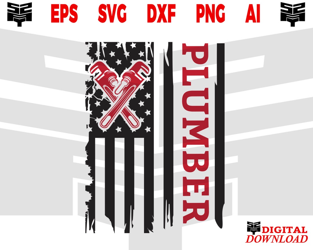 Plumber Svg Files - Plumber Vintage USA Flag Plumbing File for Cricut ...
