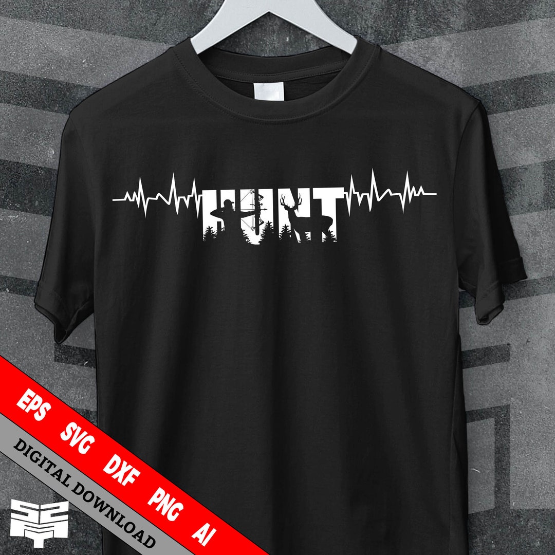 Deer Hunting Svg Cut Files, Heartbeat Hunt Svg, Hunter Svg, Hunting Png ...