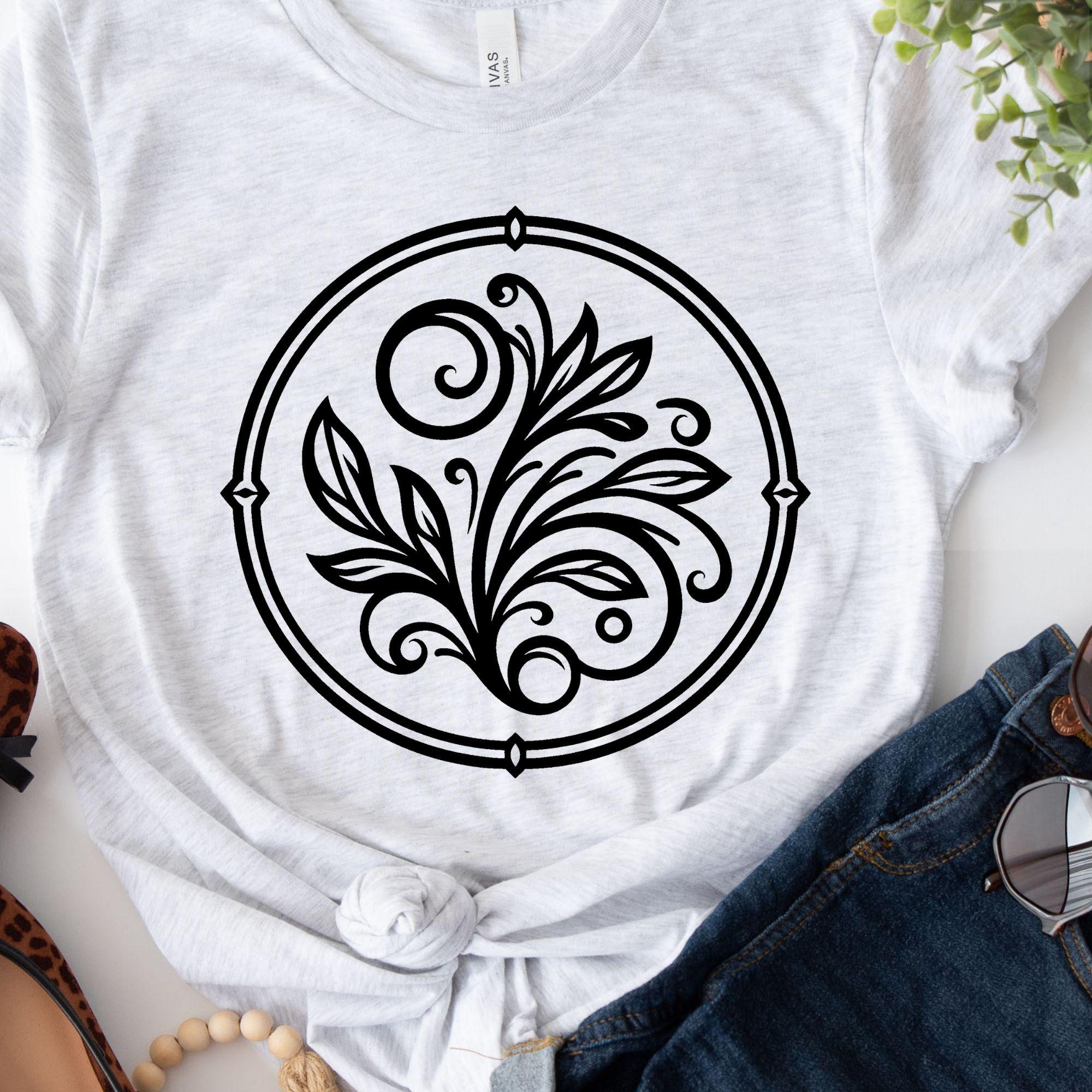 Filigree Scroll Circle Frame SVG Bundle | Ornate Round Frame SVG ...