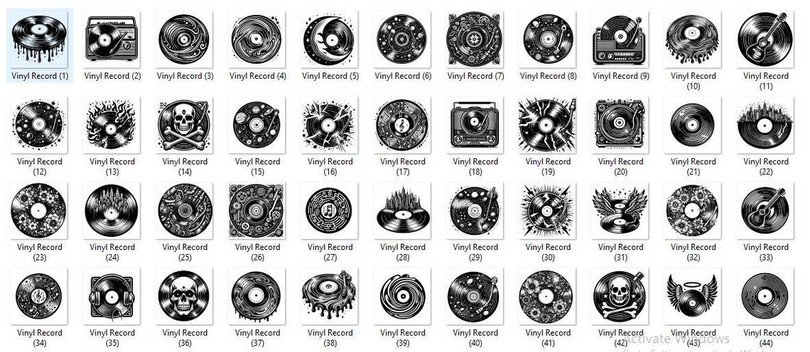 Vinyl Record SVG Bundle | Retro Music PNG | Cricut Vinyl Record Cut ...