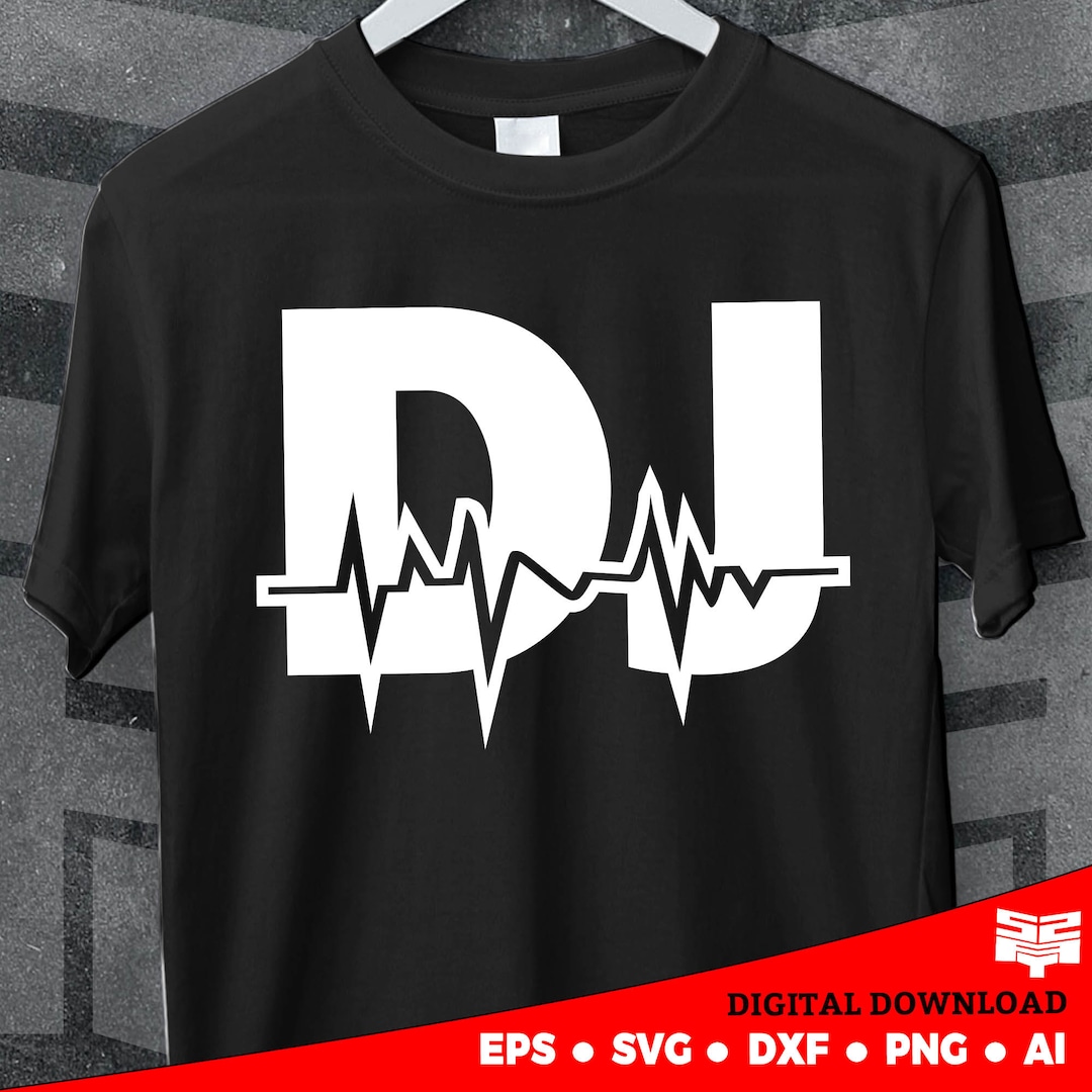 Dj Svg Files, Dj Heartbeat Frequency SVG or DJ Digital Art Instant ...