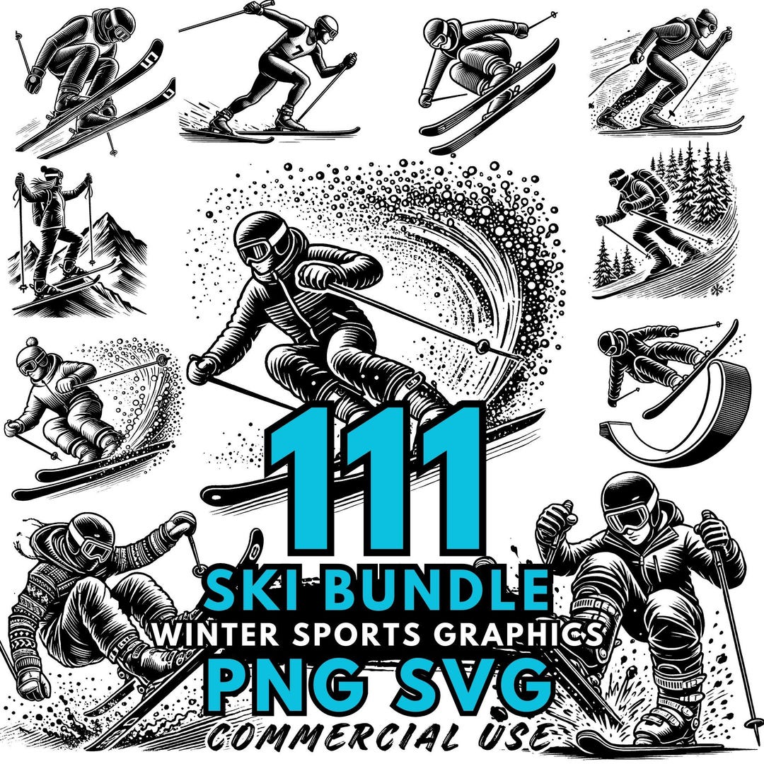 Ultimate Skiing SVG Bundle Winter Sports Cut Files Ski Lover PNG ...