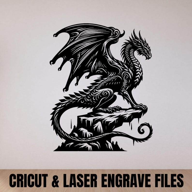 Dragon Laser Engrave Bundle | Png, Svg, Dxf Pdf, Instant Digital ...