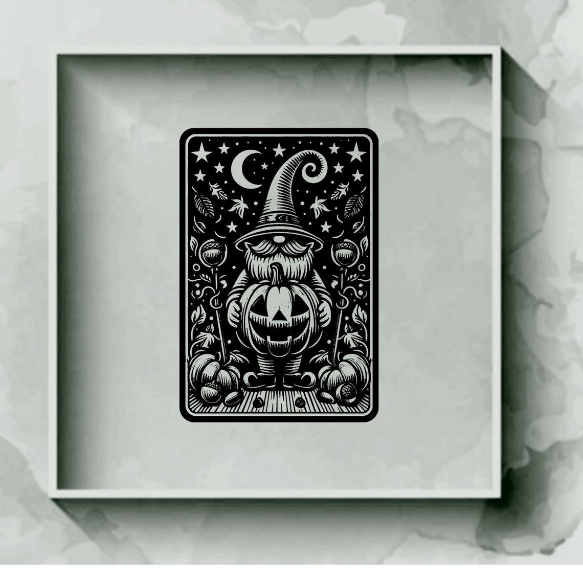 Fall Gnome Pumpkin Tarot Card SVG Bundle | Autumn Gnome Tarot Cricut ...