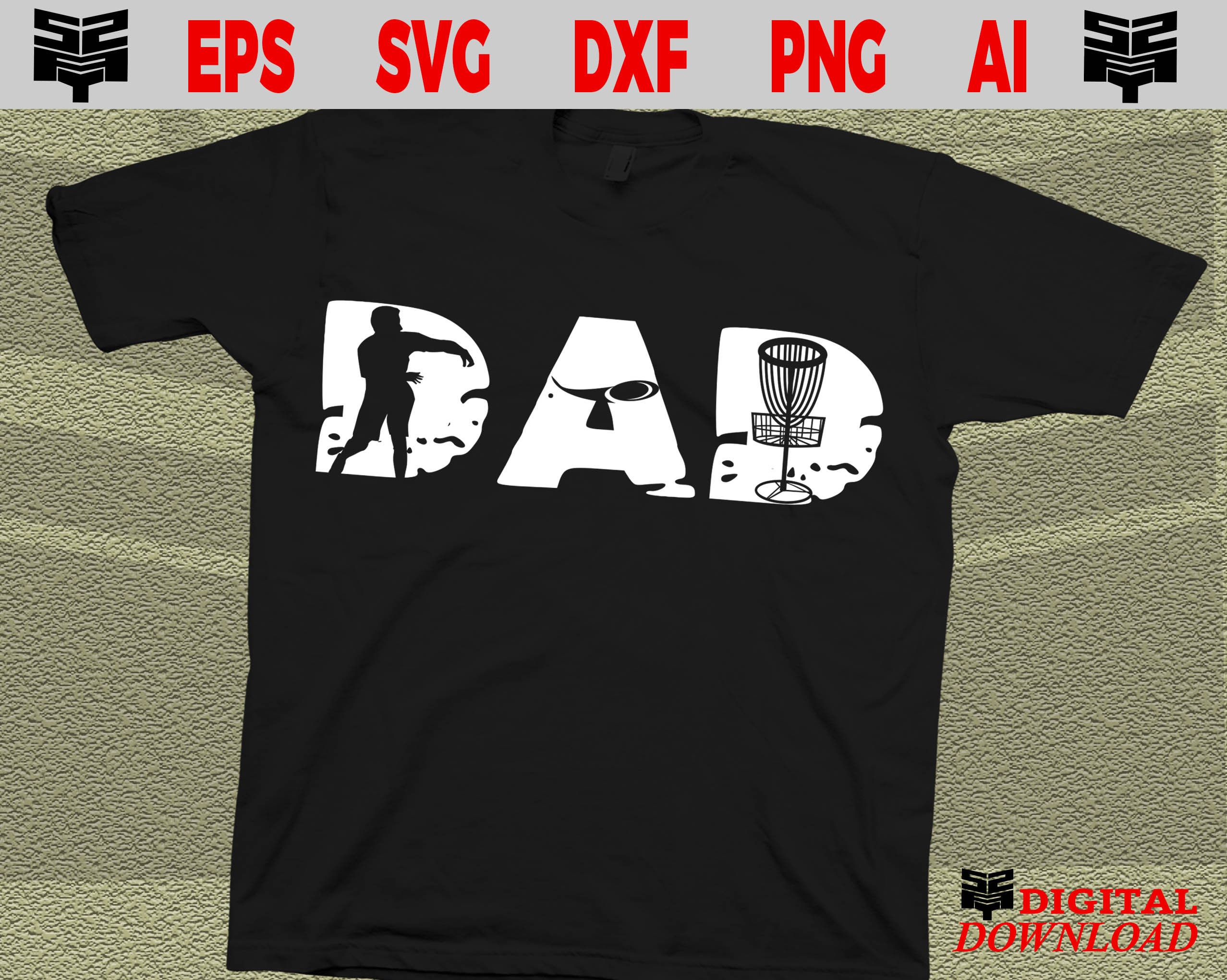 Disc Golf Svg Files Cool Disc Golf Dad Art Svg Files for - Etsy