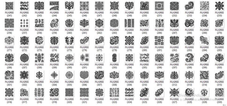 Filigree Scroll SVG and PNG Bundle, Elegant Filigree Scroll Cricut ...