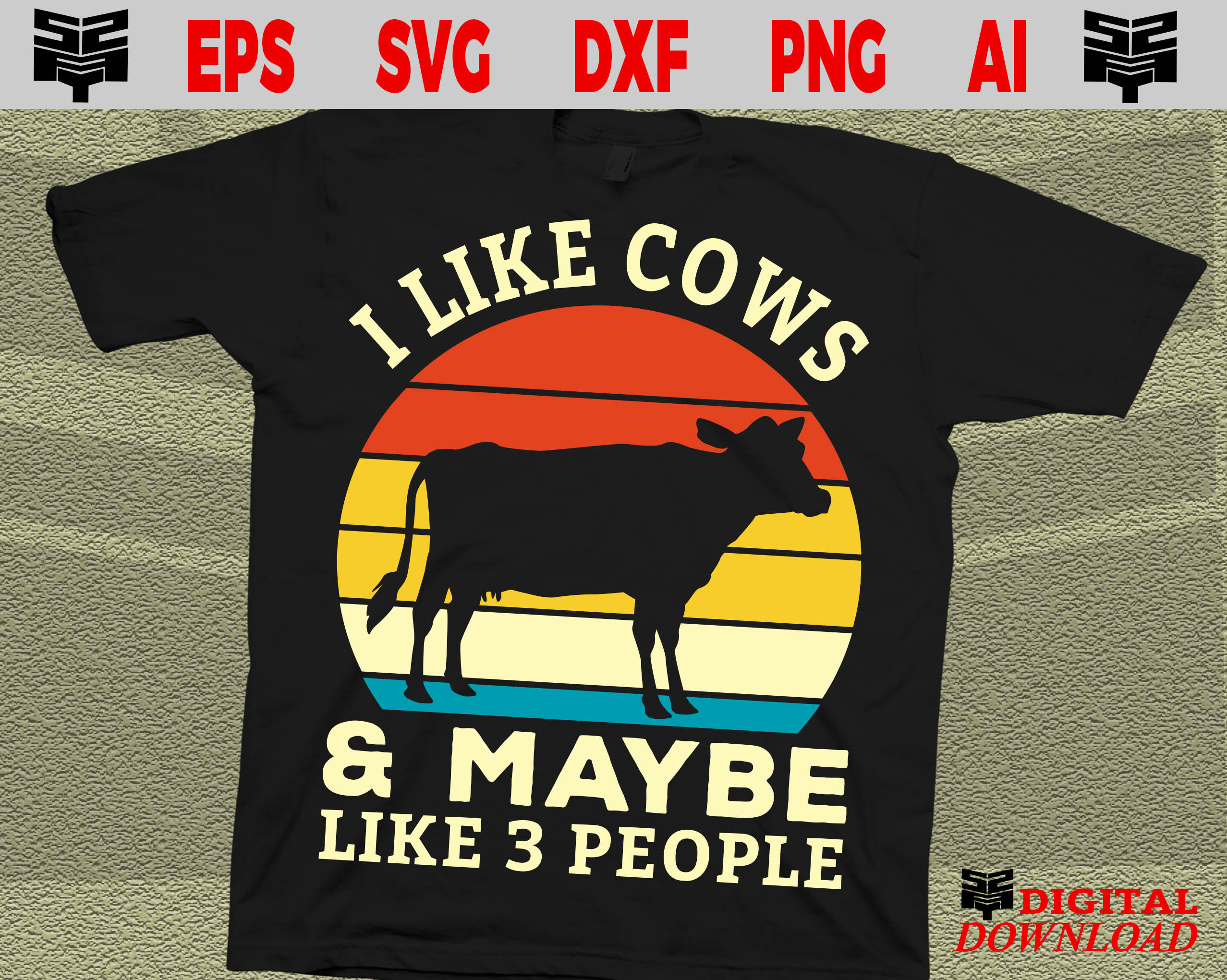 Cow Farm Svg Files I Like Cows and Maybe Like 3 People Svg - Etsy