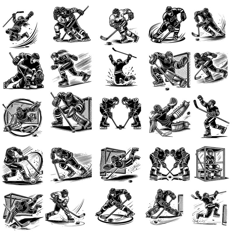 57 Dynamic Ice Hockey SVG and PNG Bundle for Cricut – Perfect for ...
