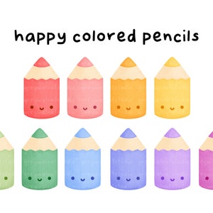 Colored Pencils Clipart, Rainbow Colors, Back to School, School ...