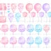 Cotton Candy Clipart, Watercolor Candies, Snow Cones, Lollipop ...