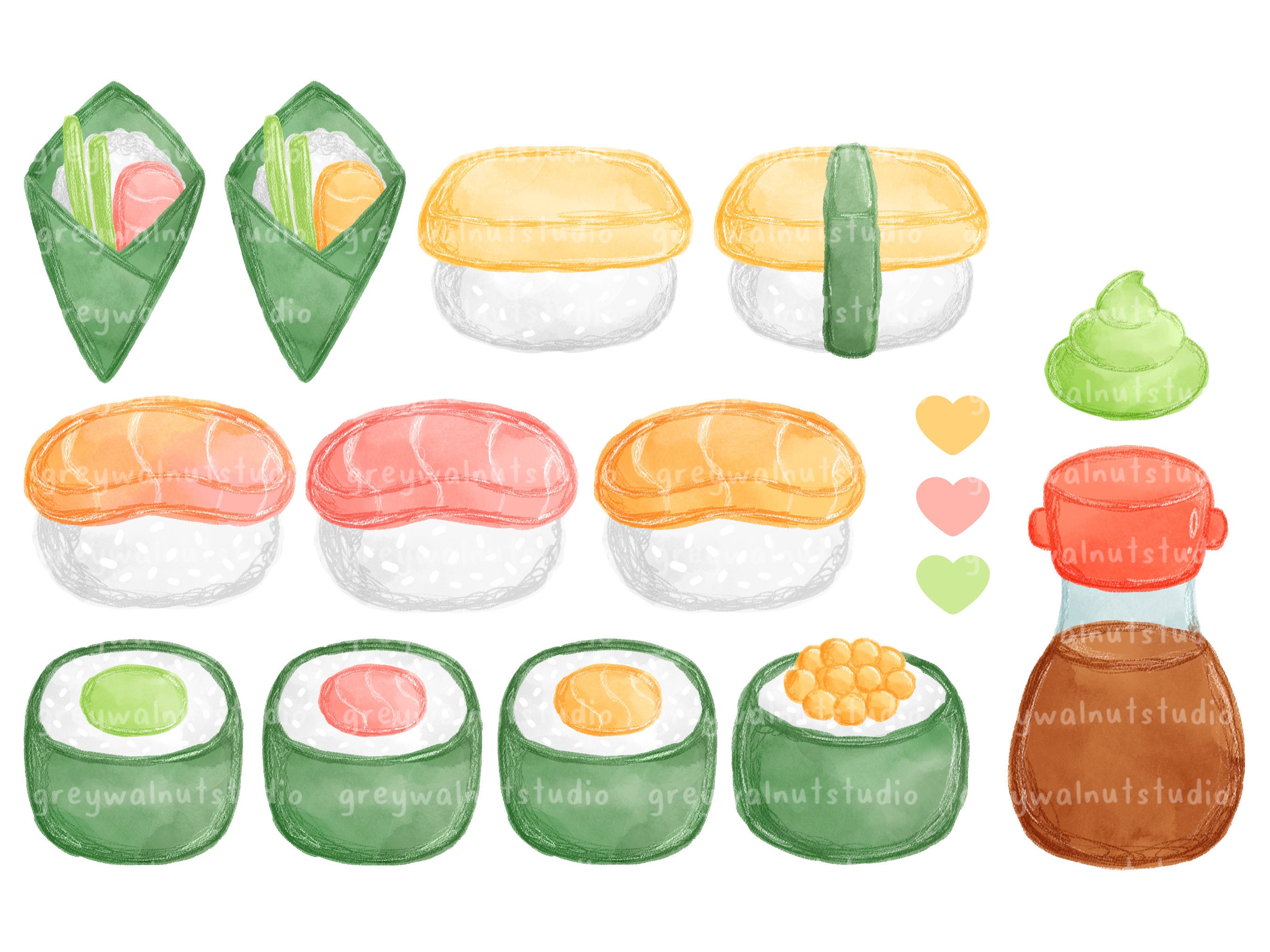 Sushi Clipart, Japanese Food, Kawaii Sushi, Kawaii Food, Fast Food ...